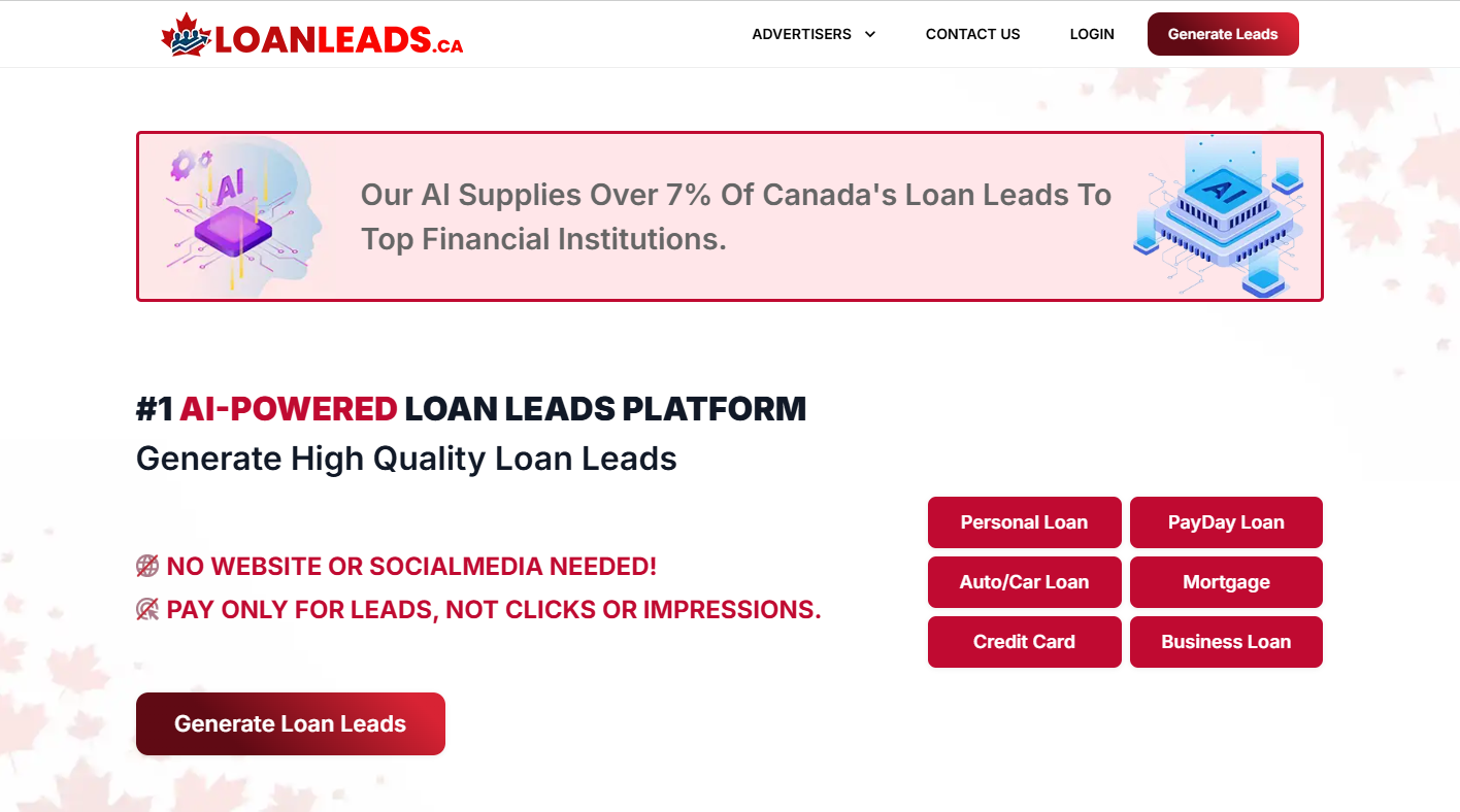No.1 AI-Powered Loan Lead Gen Platform in Canada | LoanLeads.ca